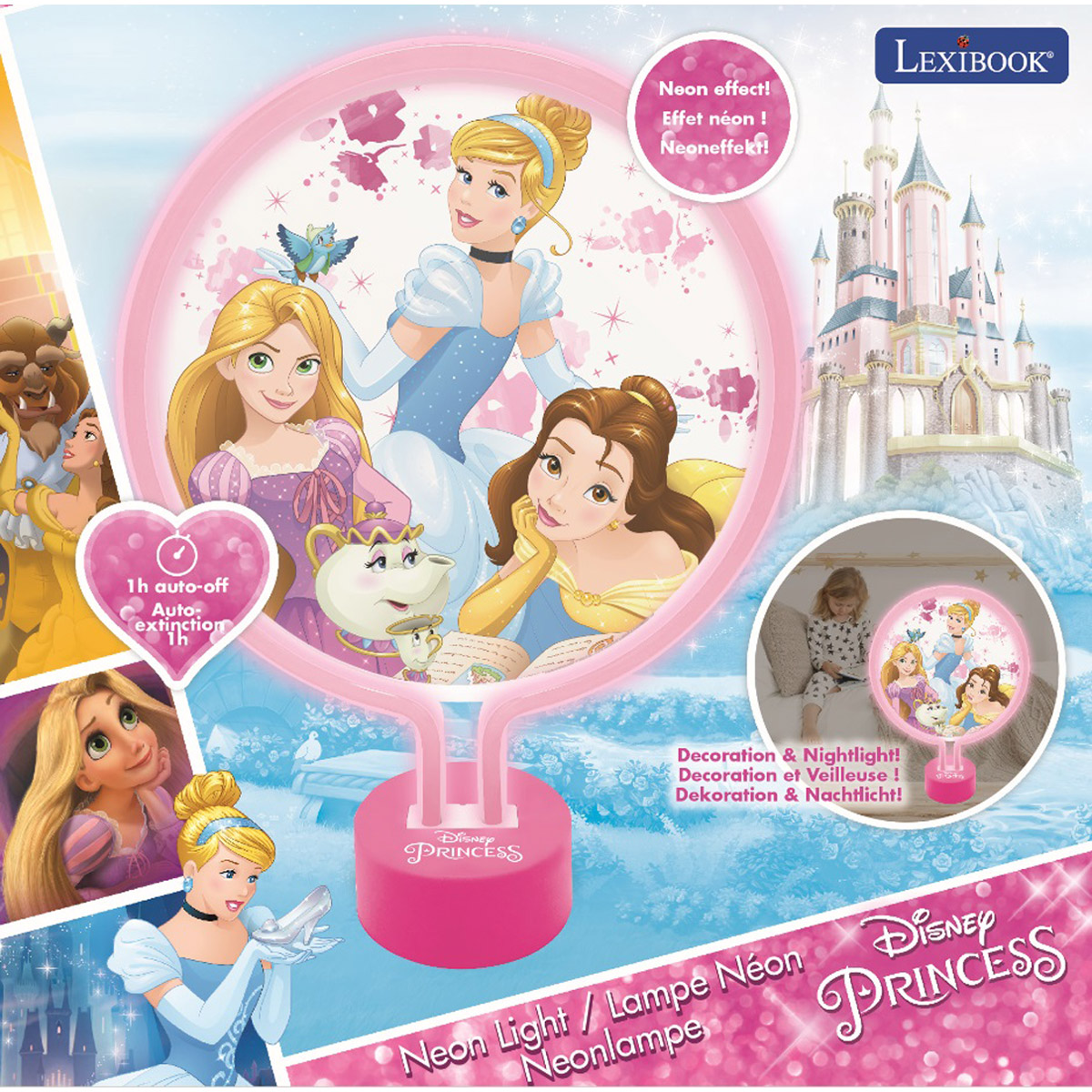 Univers enfant : Lampe Néon Disney Princesses